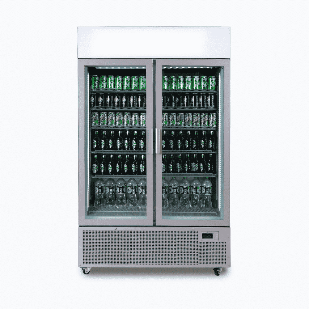 Bromic Upright Display Fridge - 1082L - 2 Door - Flat Glass - Lightbox ...